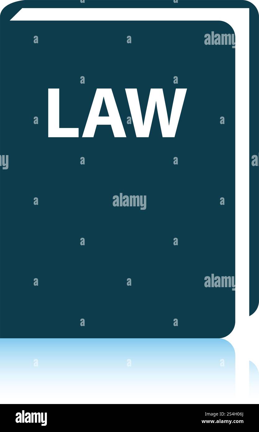 Law book icon. Shadow reflection design. Vector illustration Stock ...