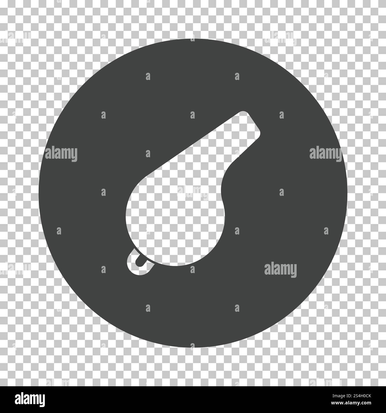 Whistle icon. Subtract stencil design on tranparency grid. Vector ...