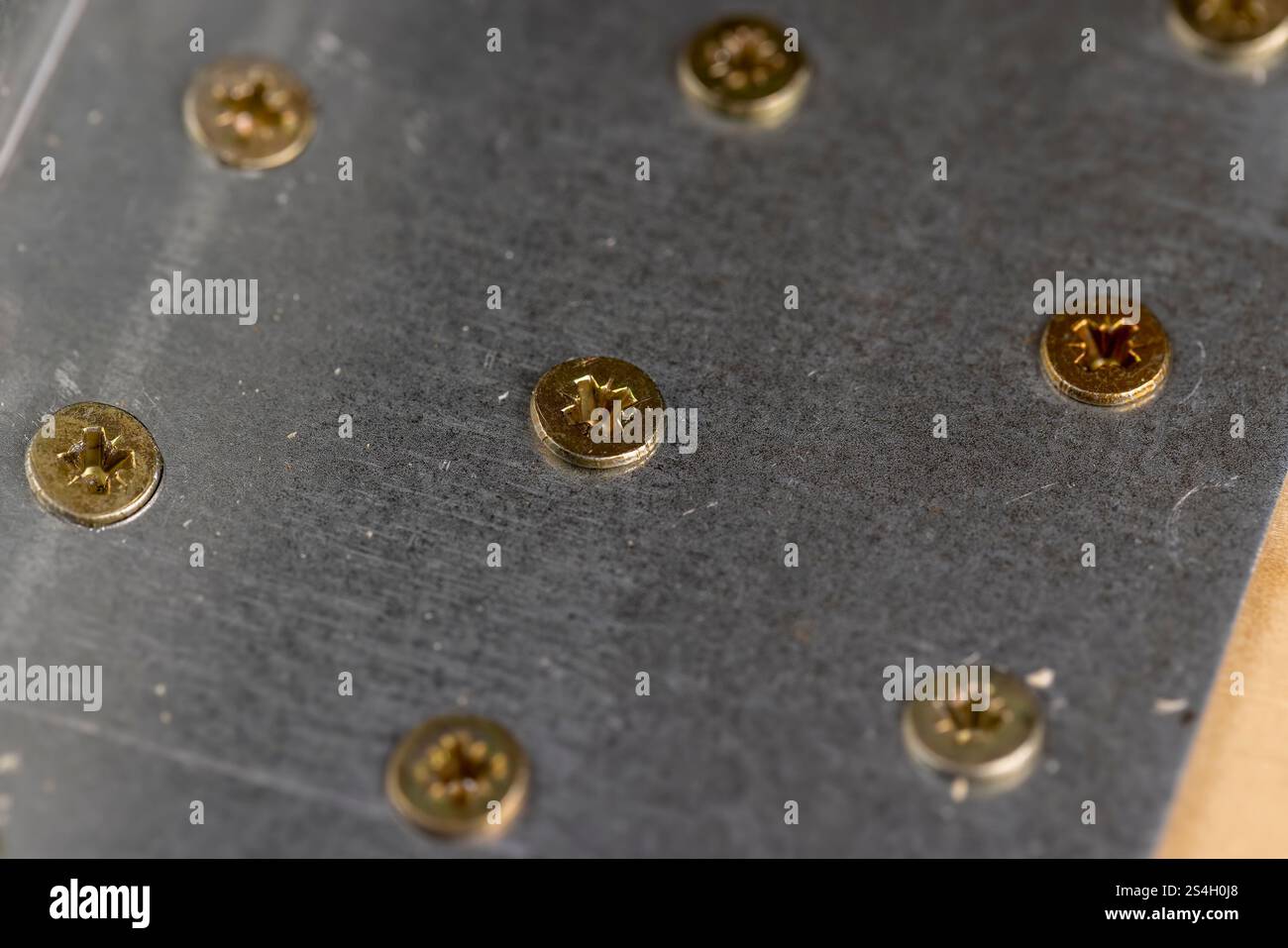 metal corner for connecting wooden parts with screws Stock Photo - Alamy