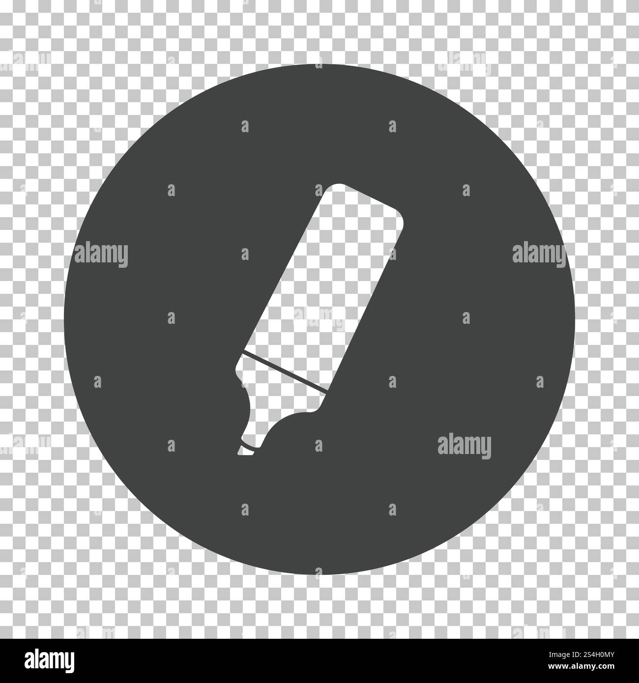 Marker icon. Subtract stencil design on tranparency grid. Vector ...