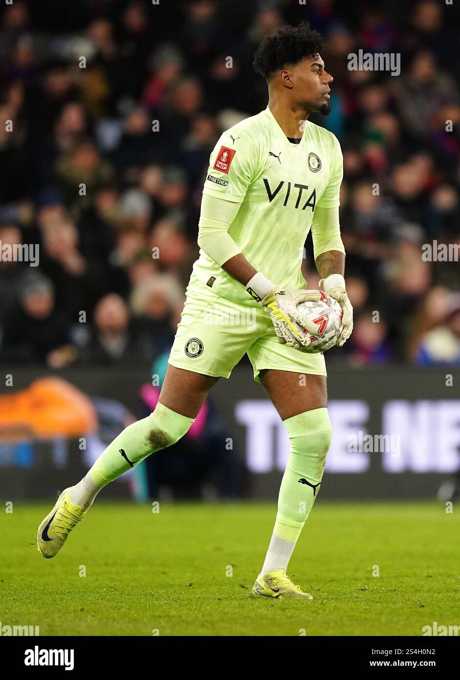 Stockport County goalkeeper Corey Addai during the Emirates FA Cup ...