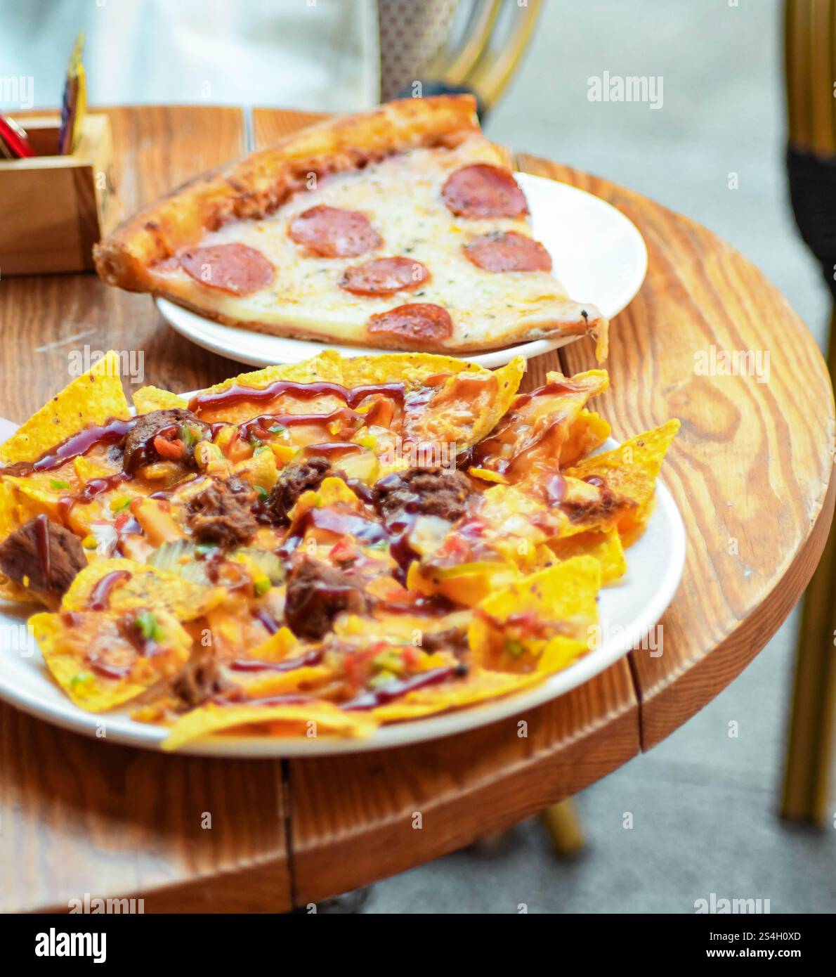Nachos meat cheese on hi-res stock photography and images - Alamy