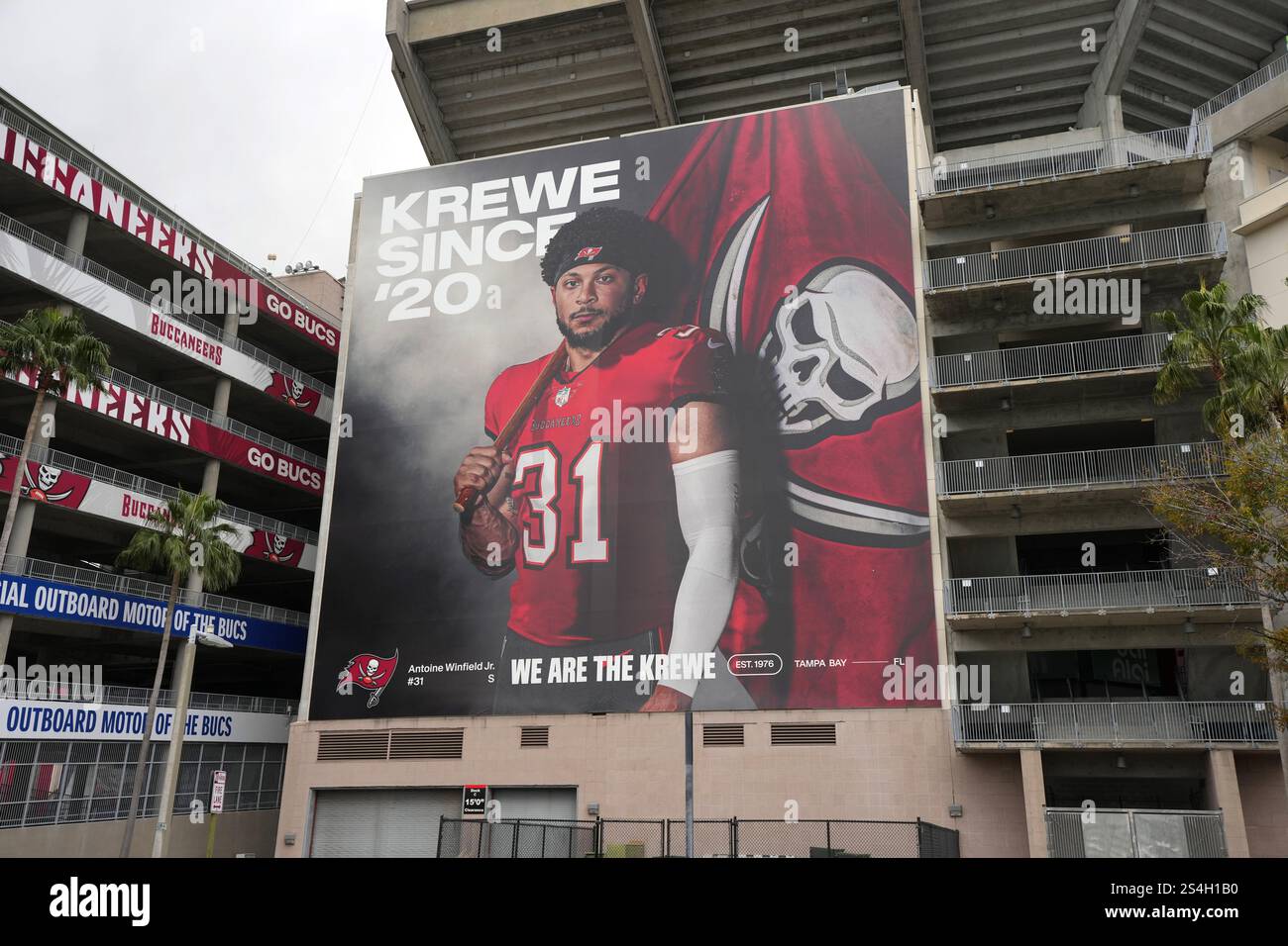 A mural of Tampa Bay Buccaneers safety Antoine Winfield Jr. at Raymond ...