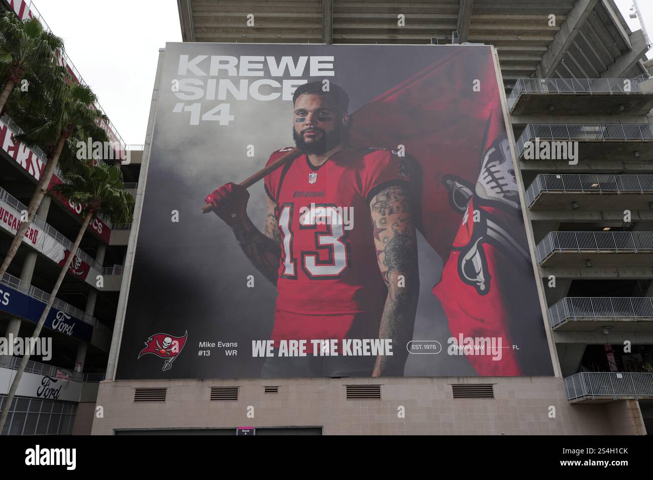 Tampa, United States. 11th Jan, 2025. A mural of Tampa Bay Buccaneers ...
