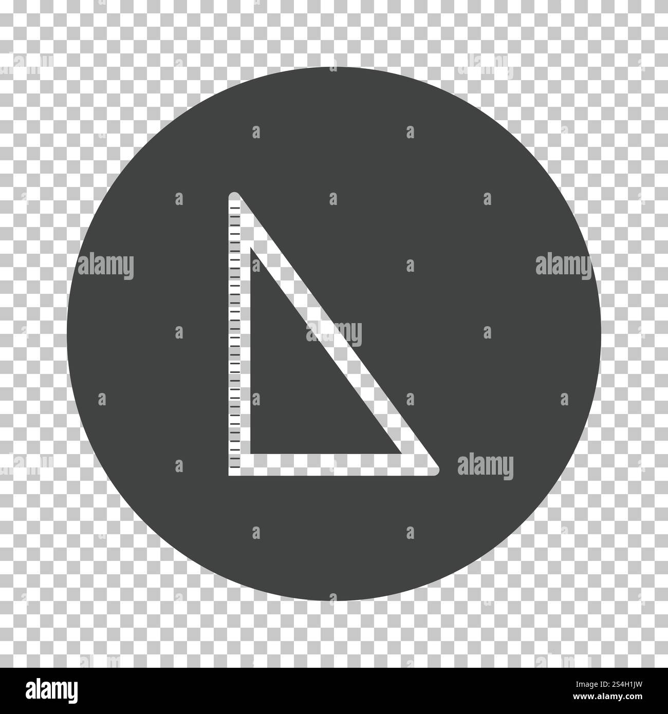 Triangle icon. Subtract stencil design on tranparency grid. Vector ...