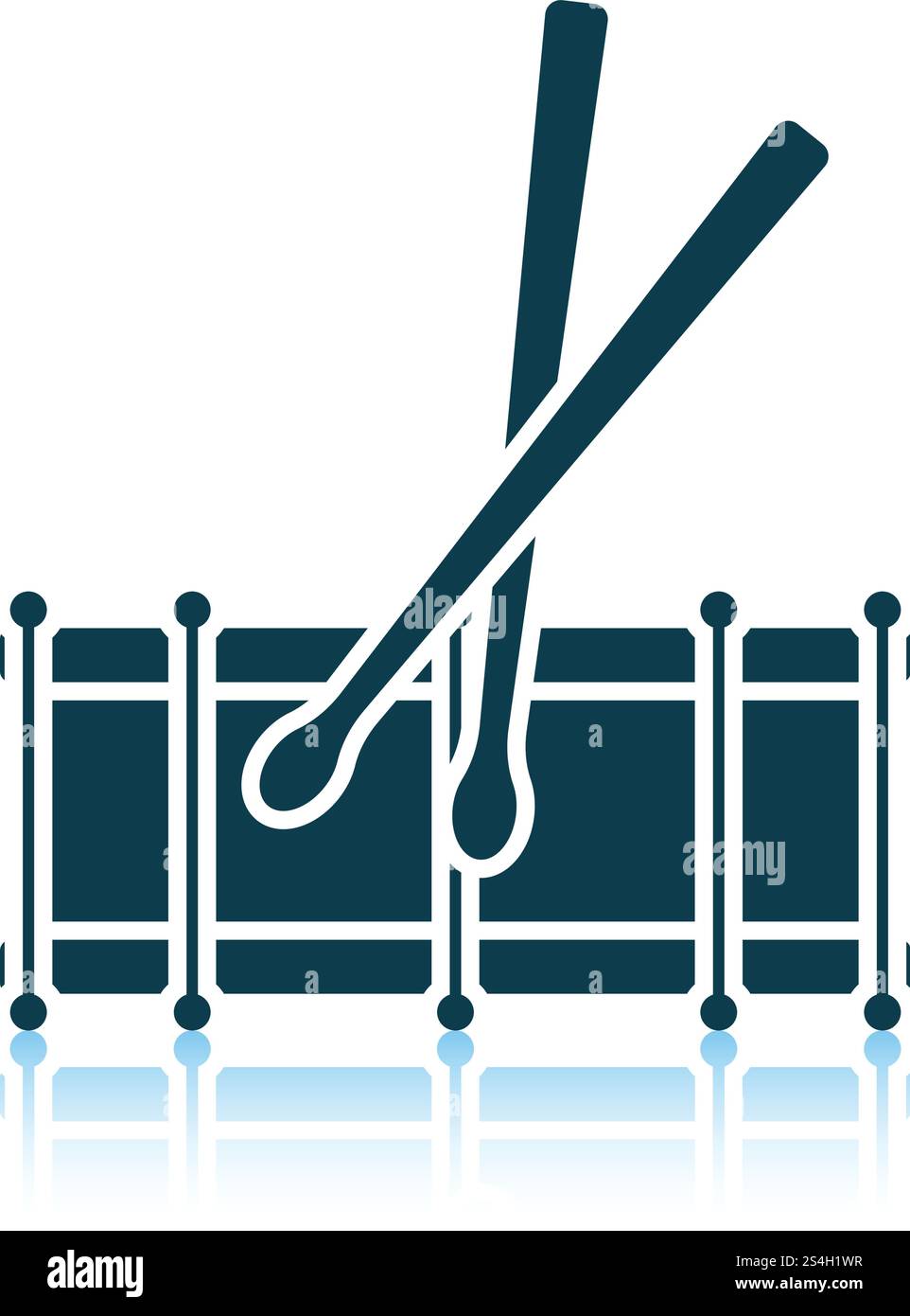 Drum toy icon. Shadow reflection design. Vector illustration Stock ...