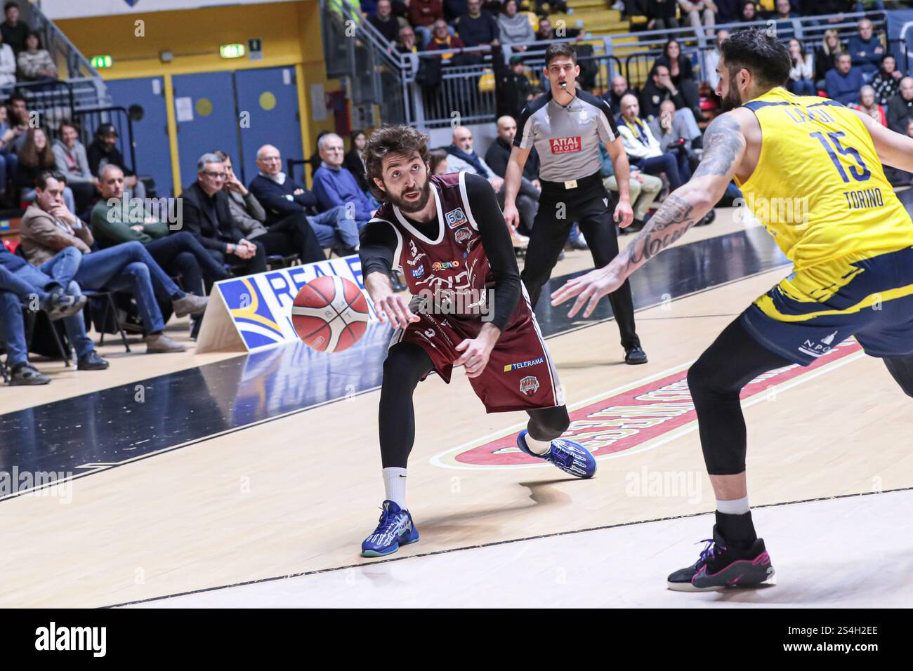 Torino, Italy. 12th Jan, 2025. #3 Michele Ebeling HDL (Nardo Basket ...