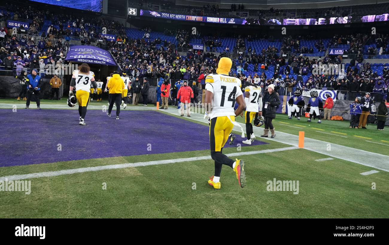 January 11, 2025: George Pickens #14 during the Steelers vs Ravens in ...