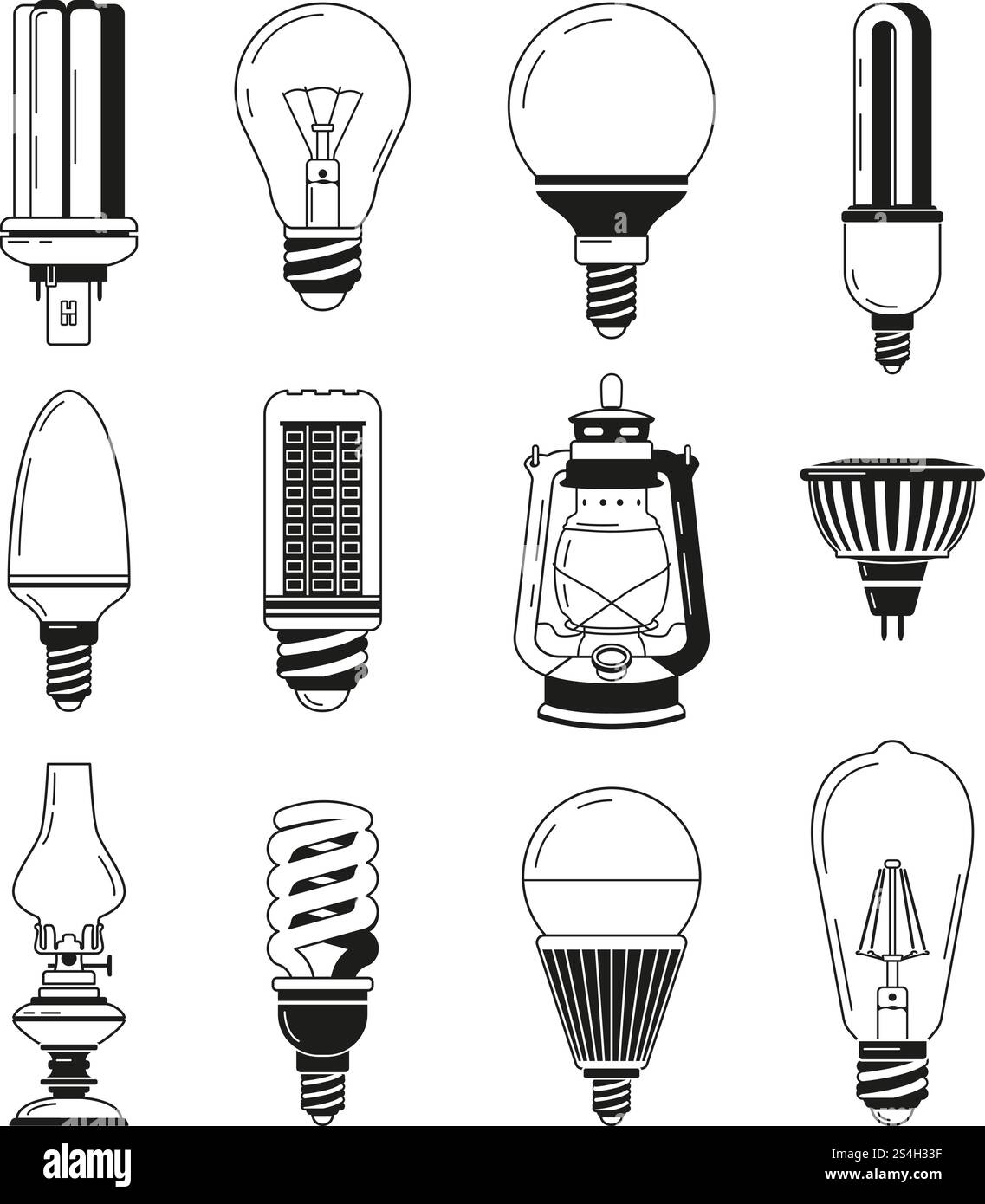 Electrical light bulbs Black and White Stock Photos & Images - Alamy