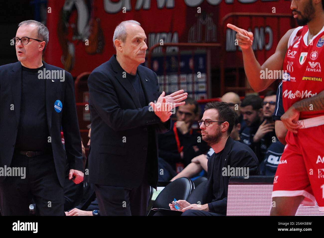 Ettore Messina, head coach EA7 Emporio Armani Olimpia Milano during EA7 ...
