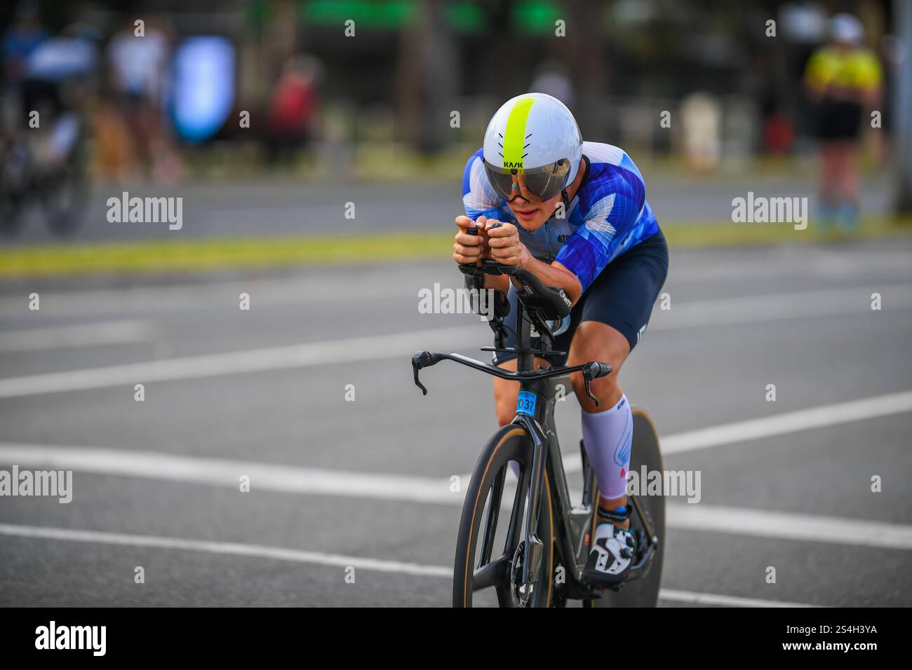 Glenn Strutt is seen cycling during the Race 3 of 2024/2025 2XU ...