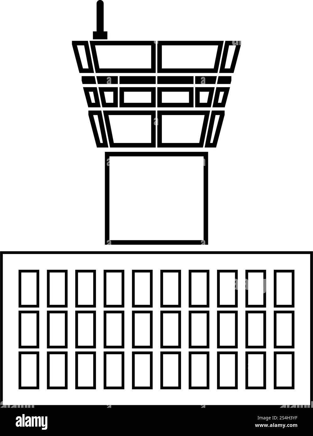 Airport control tower Airport Building Flight control tower icon ...