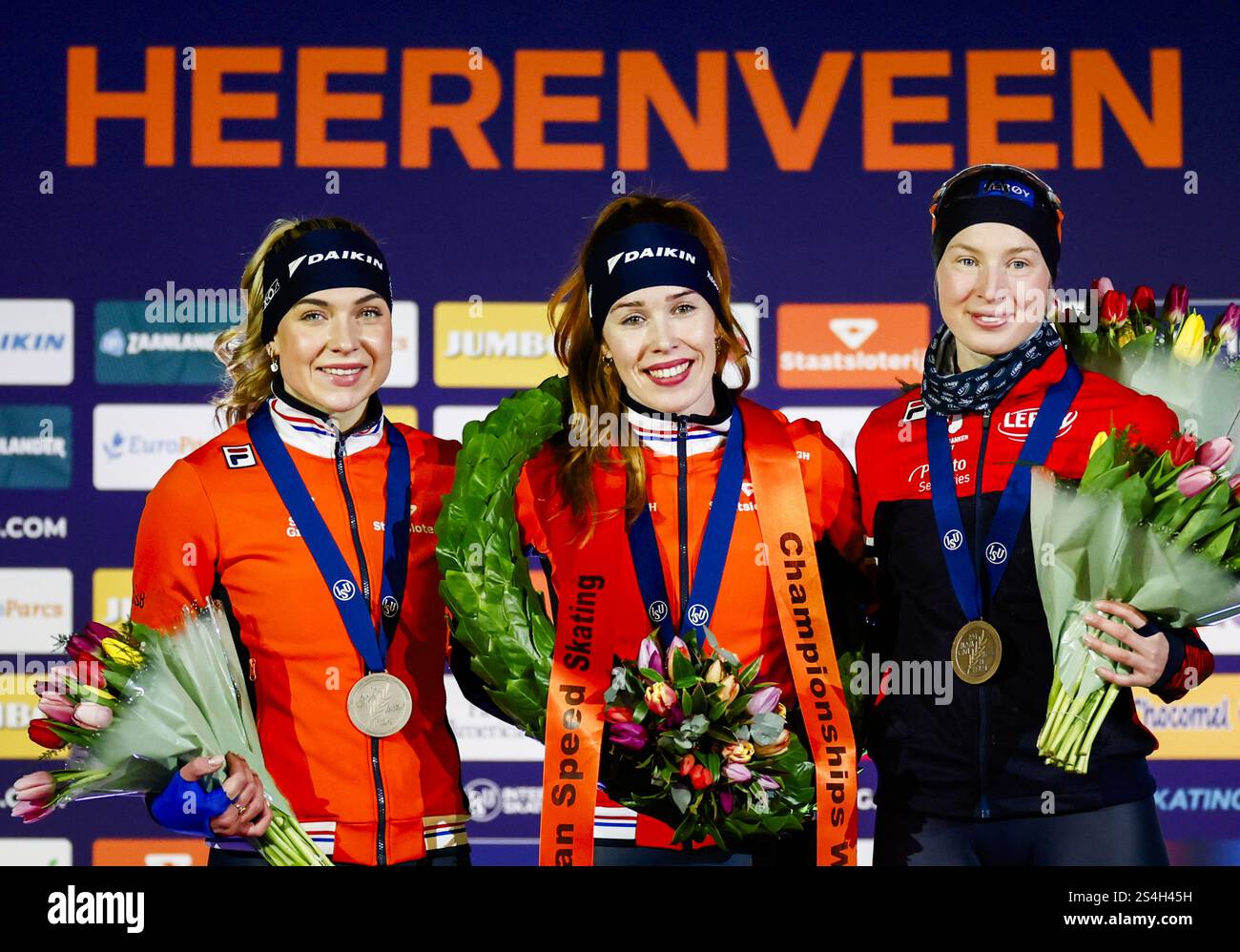 HEERENVEEN - Joy Beune (Netherlands), Antoinette Rijpma-De Jong (Netherlands) and Ragne Wiklund ...