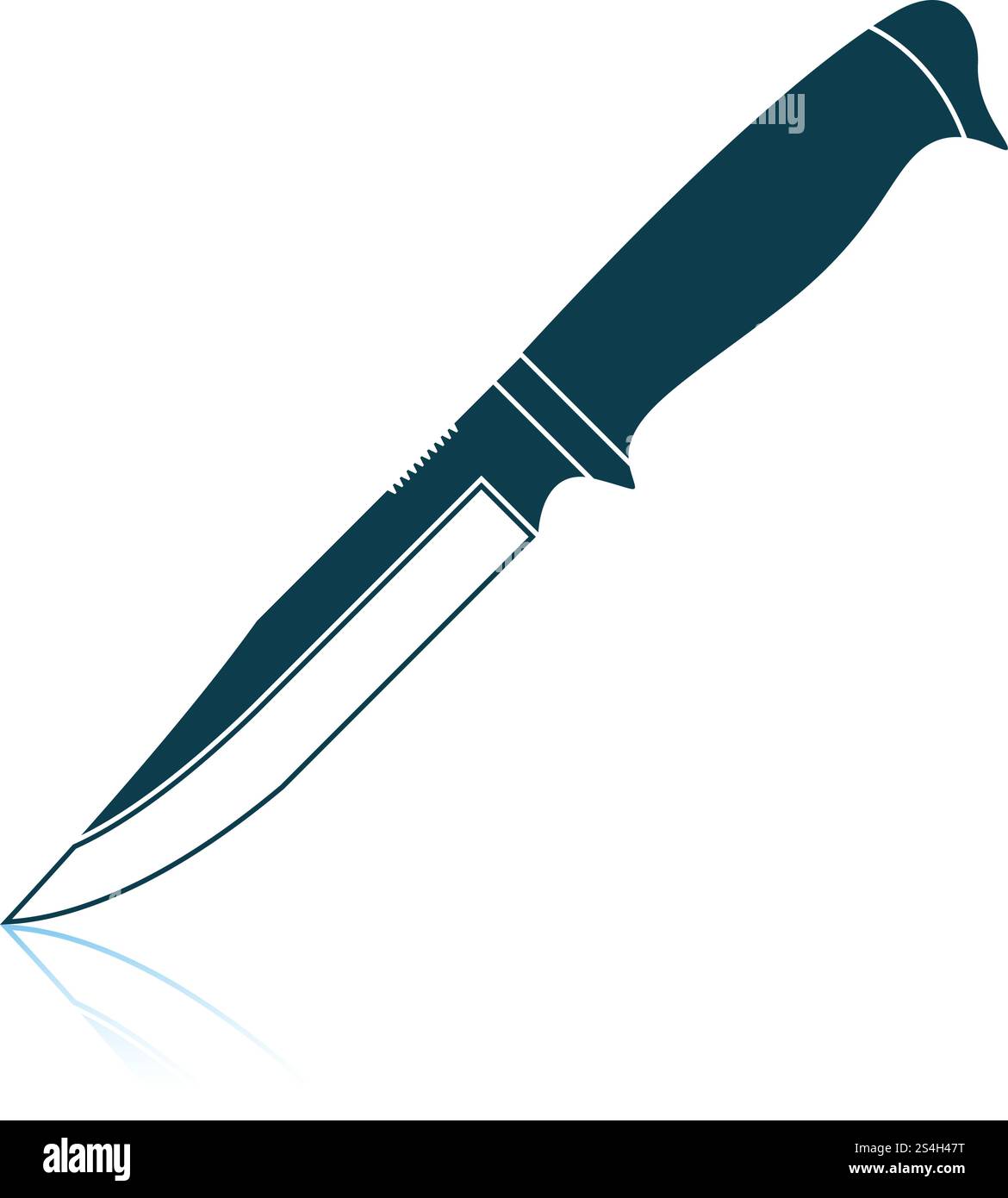 Knife icon. Shadow reflection design. Vector illustration Stock Vector ...