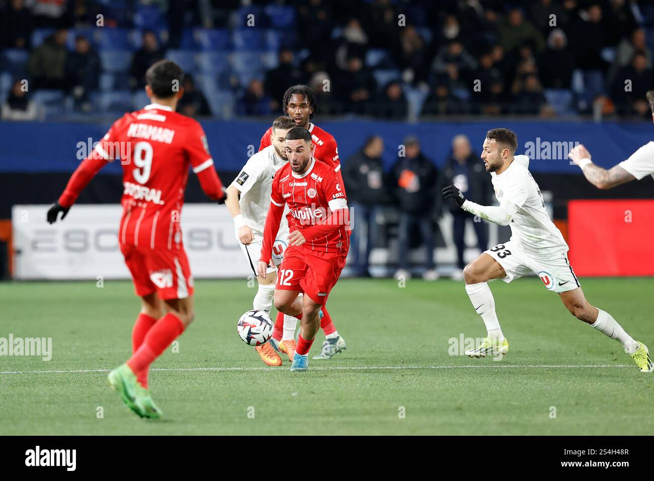 France. 12th Jan, 2025. 93 Haris BELKEBLA (sco) - 12 Jordan FERRI (mhsc ...