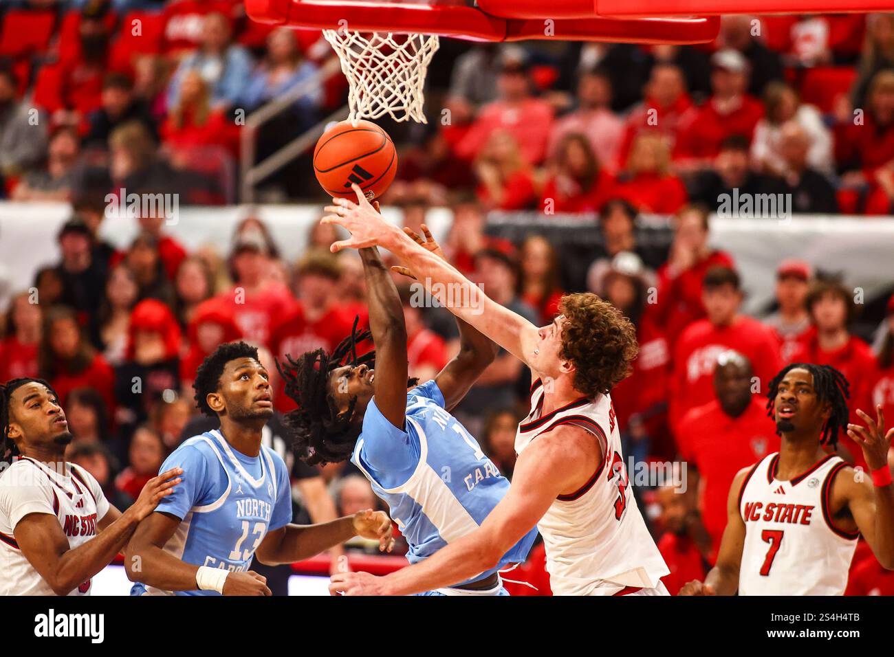 January 12, 2025: North Carolina freshman Ian Jackson (11) gets fouled ...