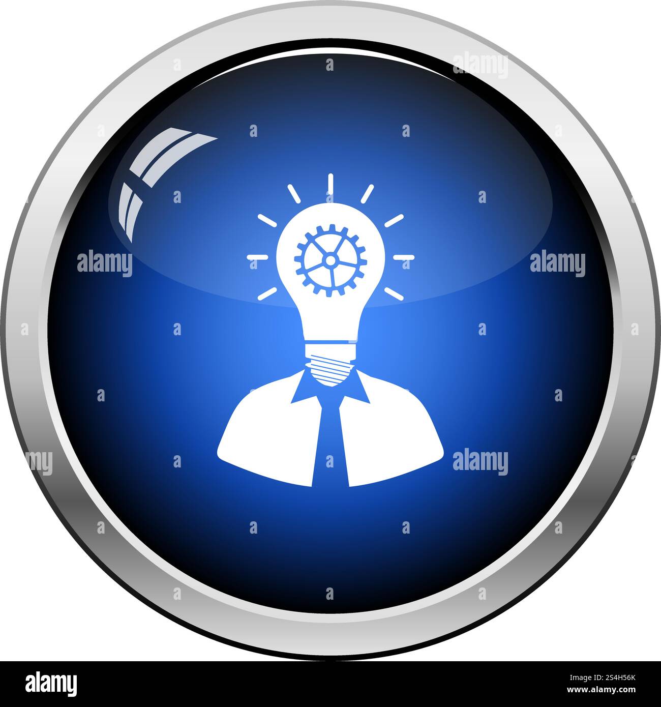 Innovation Icon. Glossy Button Design. Vector Illustration Stock Vector ...