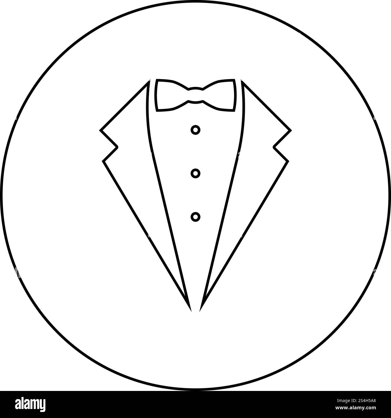 Symbol service dinner jacket bow Tuxedo concept Tux sign Butler ...