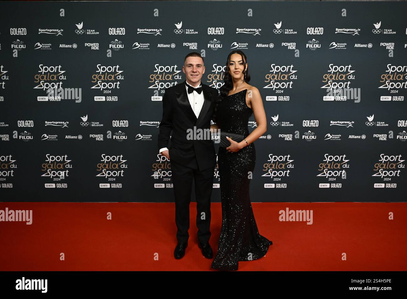 Zaventem, Belgium. 12th Jan, 2025. Belgian Remco Evenepoel of Soudal ...