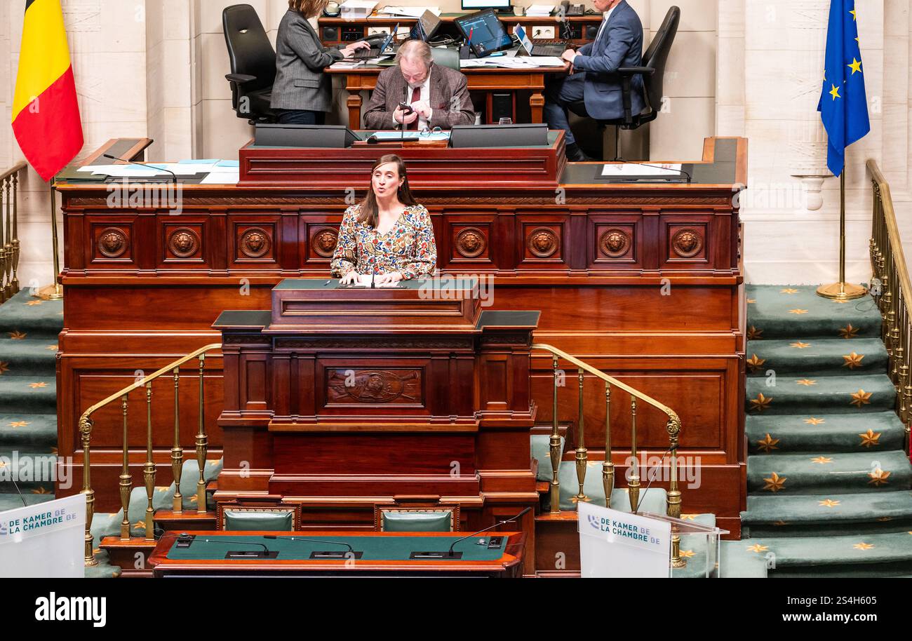 Kristien Verbelen (Vlaams Belang) at the plenary session of the Chamber ...