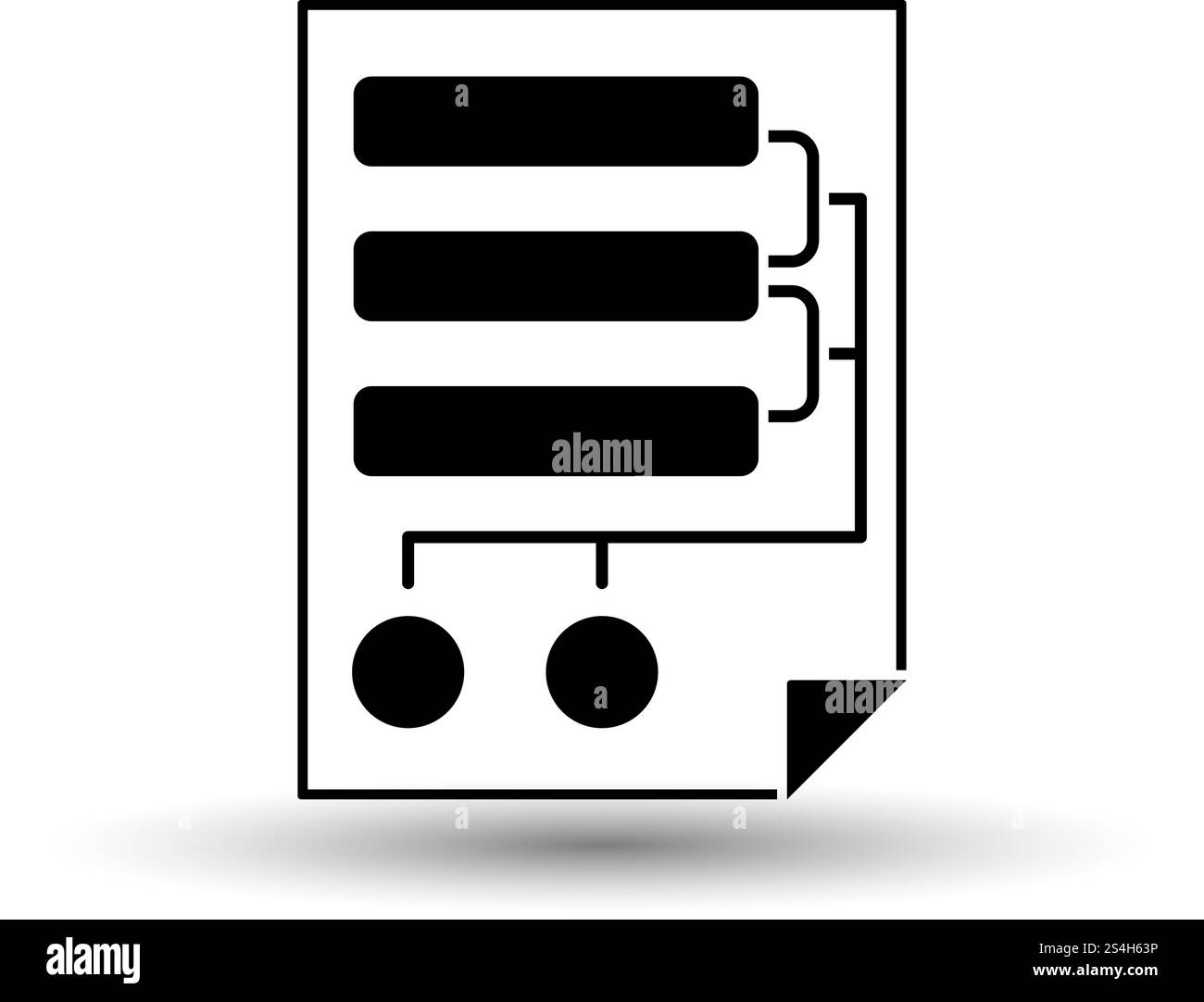 Code Map Icon. Black on White Background With Shadow. Vector ...