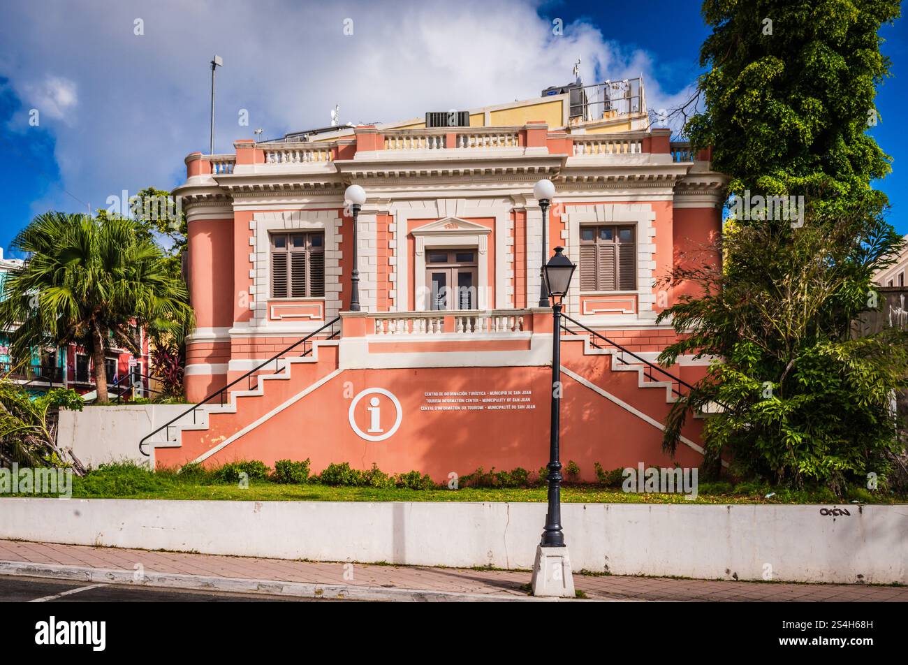 Barranquitas, Puerto Rico - March 1, 2018: Front exterior of historic ...