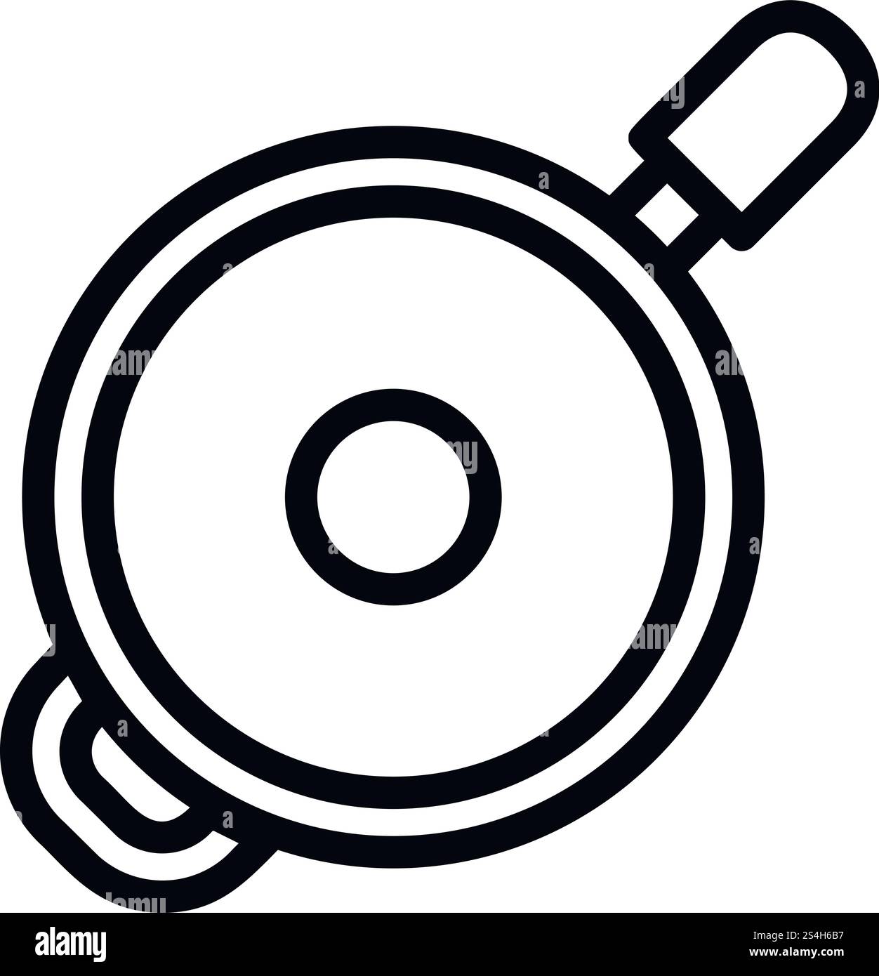 Saute fry pan icon. Outline saute fry pan vector icon for web design ...