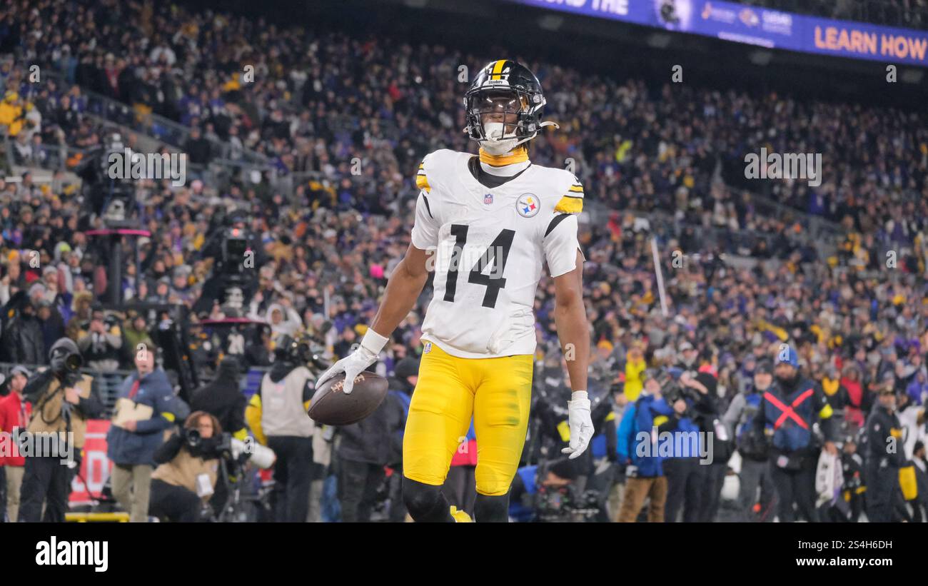 Baltimore, MD, USA. 11th Jan, 2025. George Pickens #14 during the ...