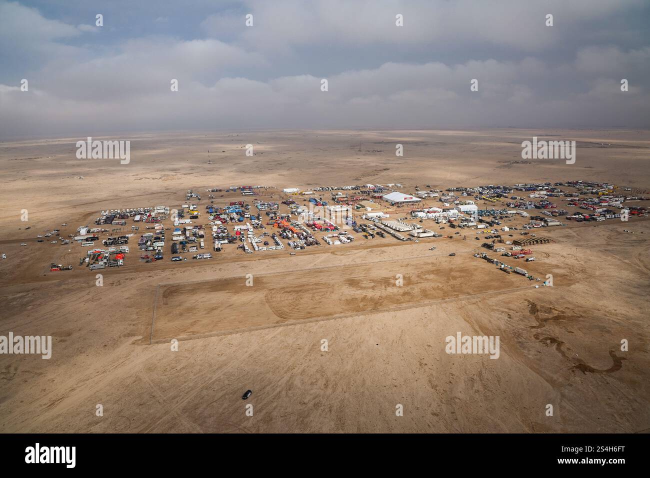 Al Duwadimi, Arabie Saoudite. 12th Jan, 2025. Bivouac during the Stage ...