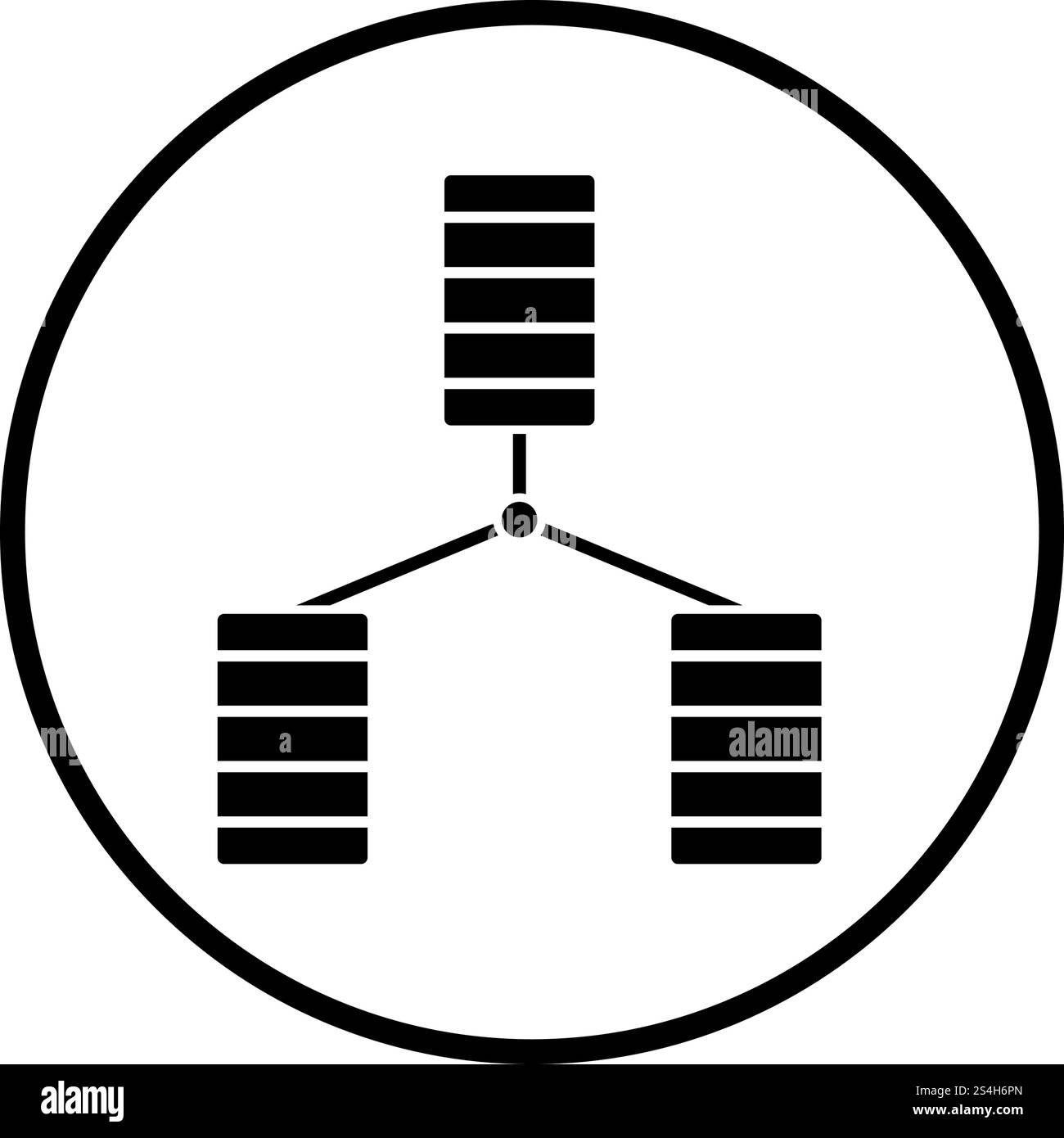 Database Icon. Thin Circle Stencil Design. Vector Illustration Stock ...