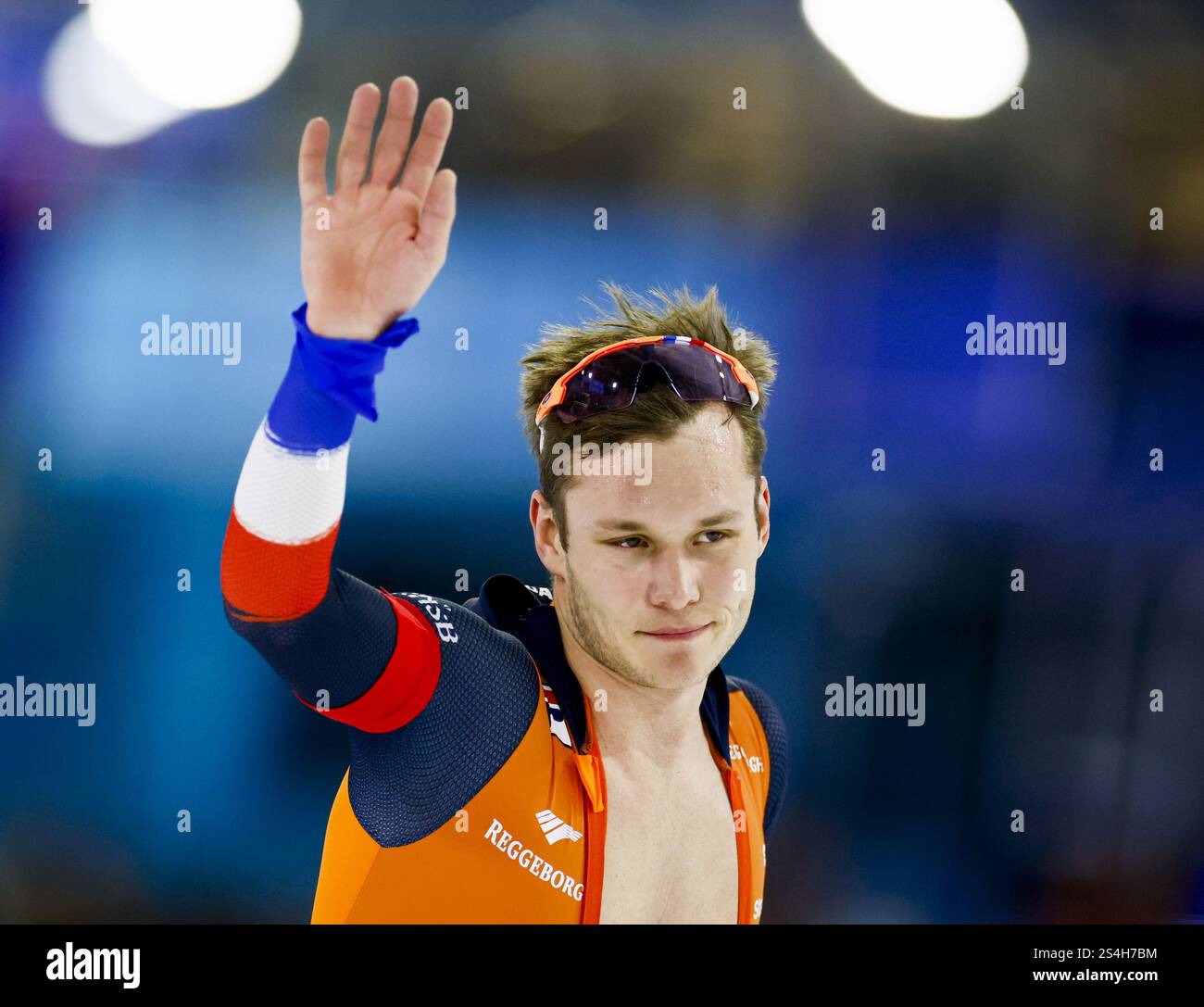HEERENVEEN - Marcel Bosker (Netherlands) after finishing the men's ...