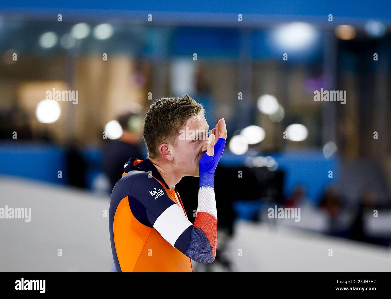 HEERENVEEN - Beau Snellink (Netherlands) after finishing the men's ...