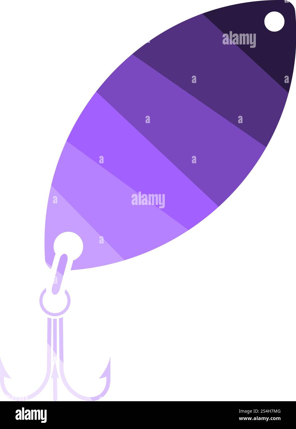 Icon Of Fishing Spoon. Flat Color Ladder Design. Vector Illustration ...