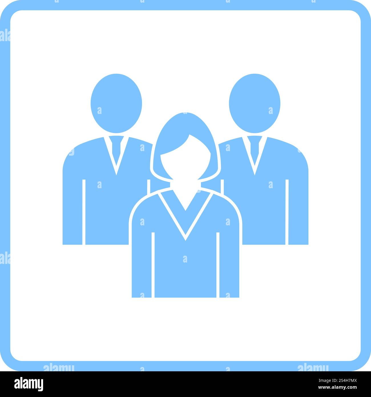 Corporate Team Icon. Blue Frame Design. Vector Illustration Stock ...