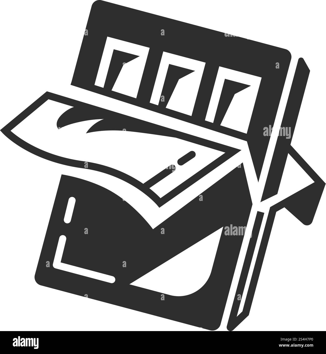 Chocolate bar icon. Simple illustration of chocolate bar vector icon ...