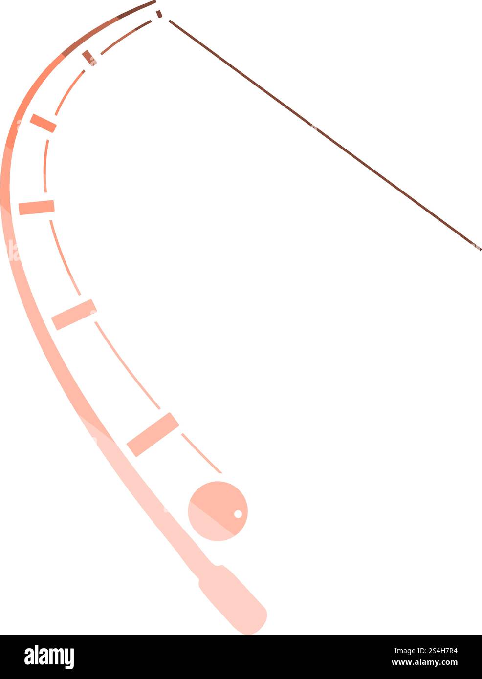 Icon Of Curved Fishing Tackle. Flat Color Ladder Design. Vector ...