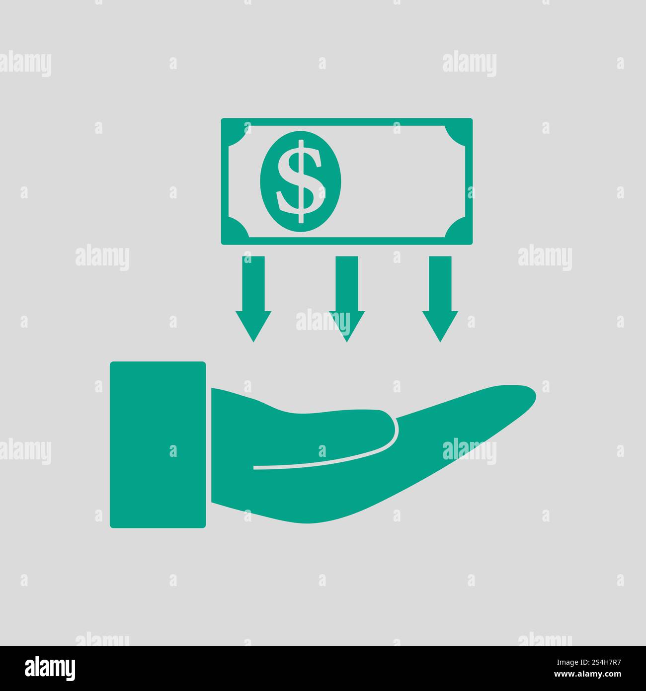 Return Investment Icon. Green on Gray Background. Vector Illustration ...
