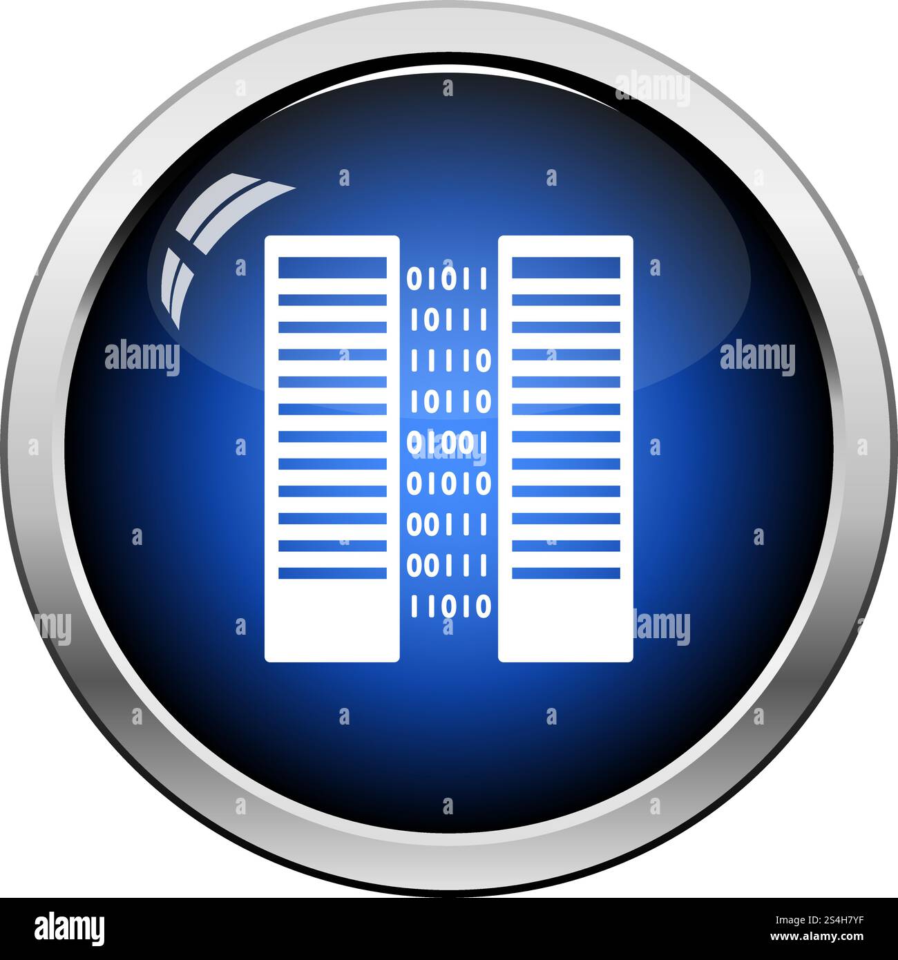 Server Icon. Glossy Button Design. Vector Illustration Stock Vector ...