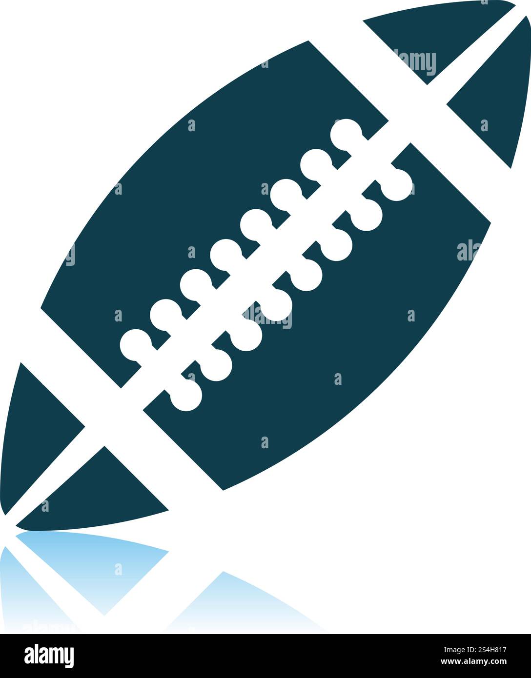 American Football Icon. Shadow Reflection Design. Vector Illustration ...