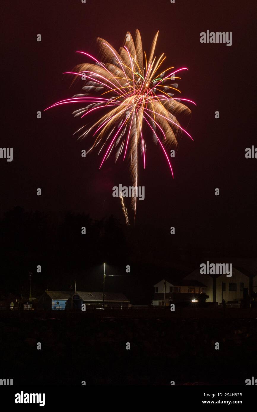 New Year's Eve fireworks display in Bantry, West Cork, Ireland Stock ...