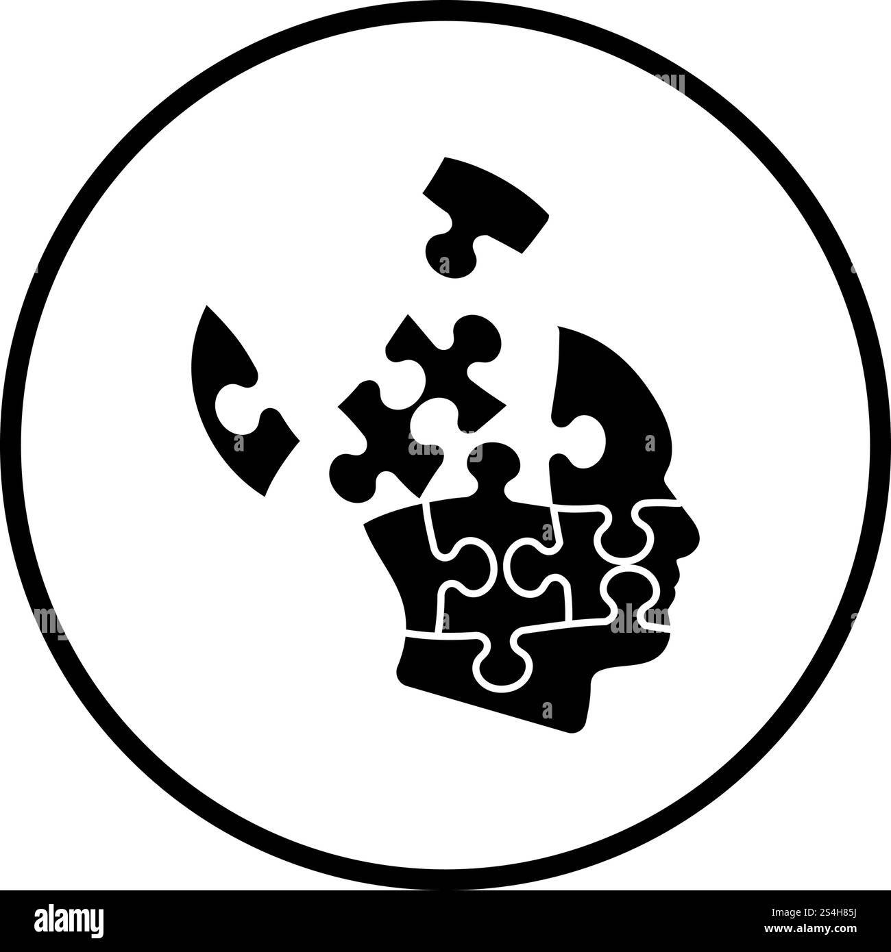 Solution Icon. Thin Circle Stencil Design. Vector Illustration Stock ...