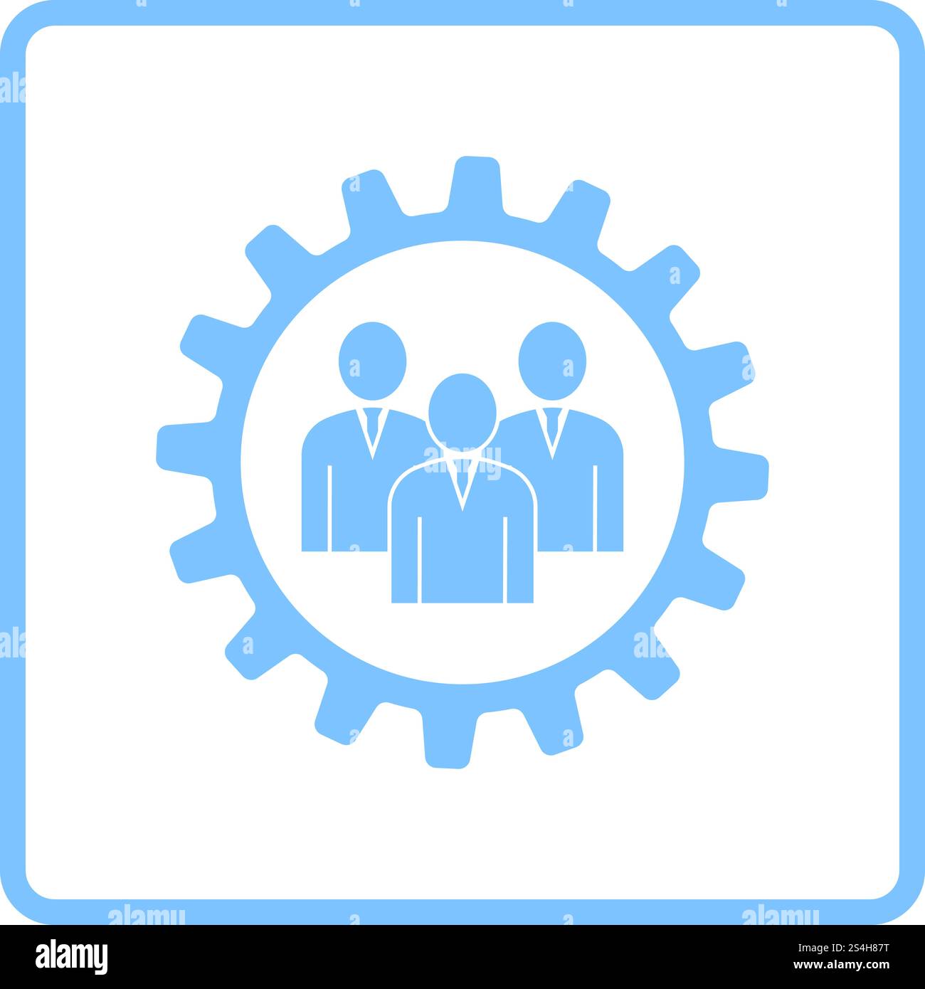 Teamwork Icon. Blue Frame Design. Vector Illustration Stock Vector ...