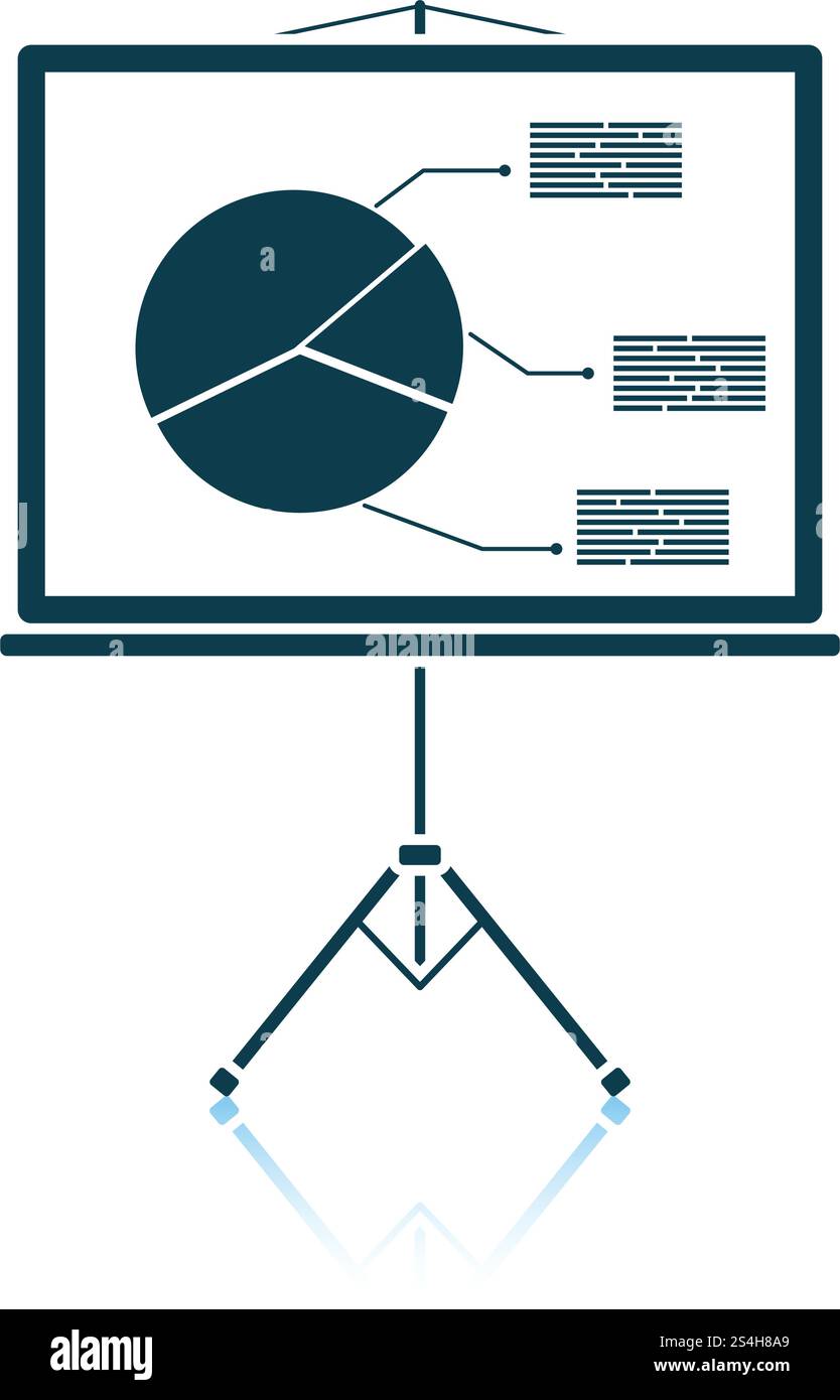 Presentation stand icon. Shadow reflection design. Vector illustration ...