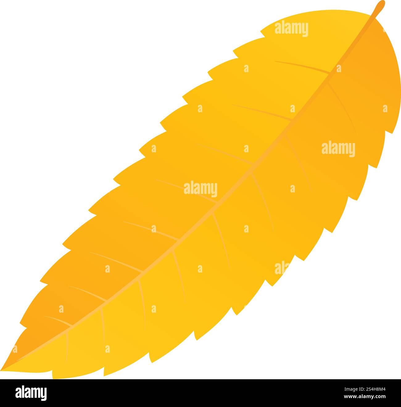 Forest yellow leaf icon. Flat illustration of forest yellow leaf vector ...