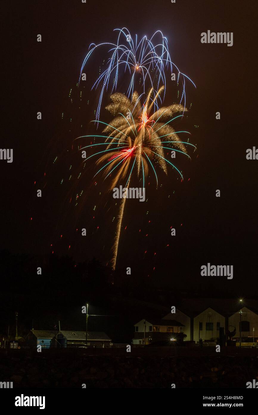 New Year's Eve fireworks display in Bantry, West Cork, Ireland Stock ...