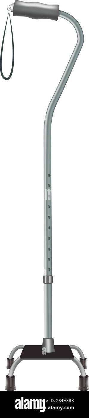 Support walking stick icon. Realistic illustration of support walking ...