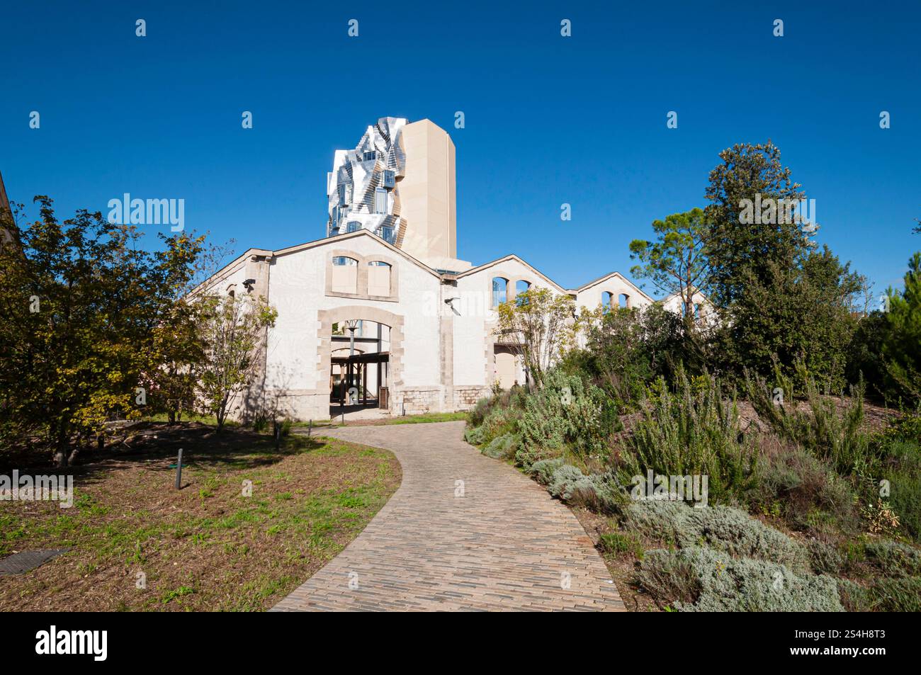 Garden designed by Bas Smets in Parc des Ateliers, Luma Tower by Frank ...