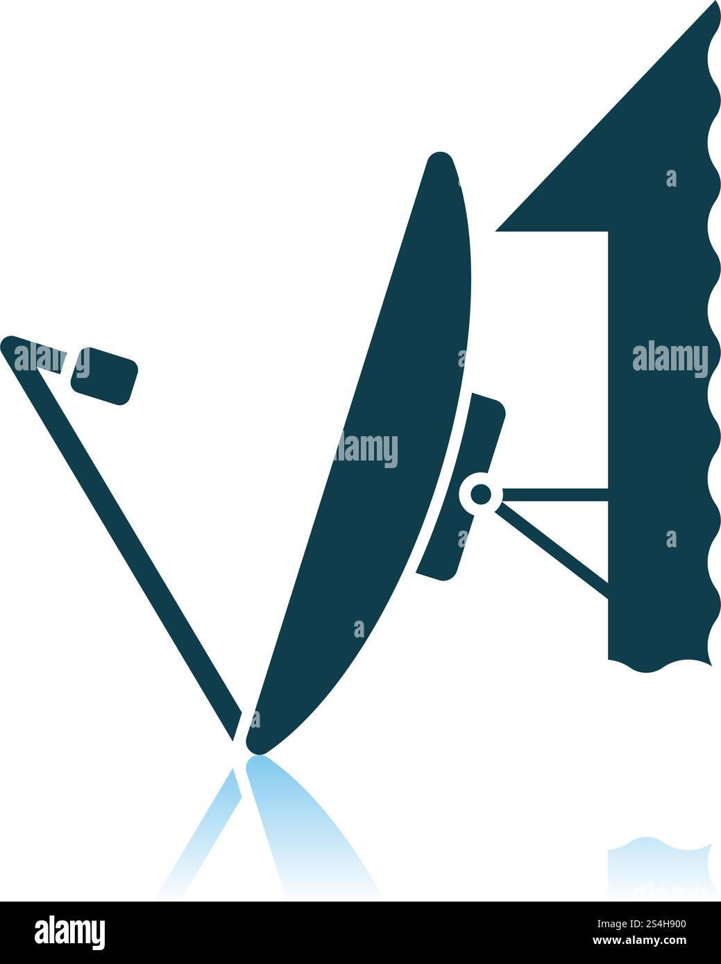 Sattelite Antenna Icon. Shadow Reflection Design. Vector Illustration ...