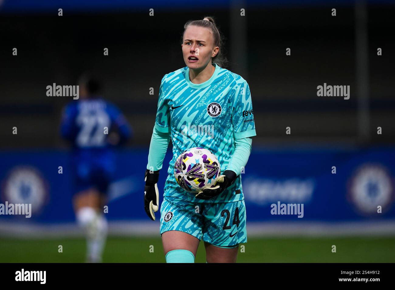 Chelsea goalkeeper Hannah Hampton in action during the Adobe Women's FA ...
