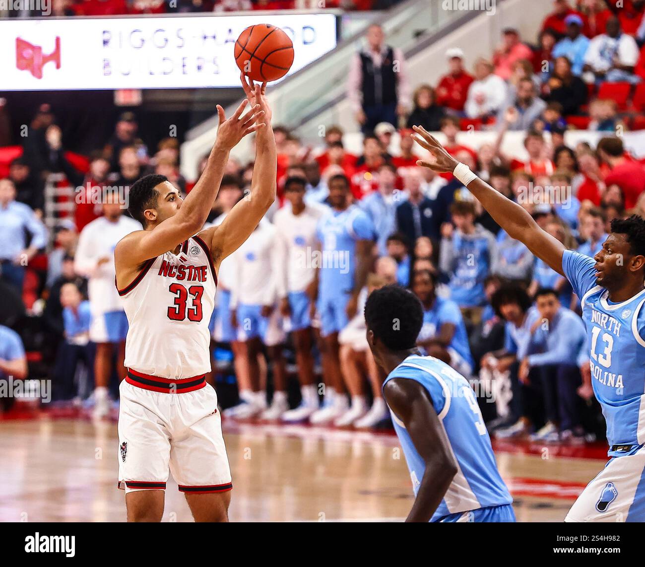 January 12, 2025: North Carolina State junior Ismal Diouf (33) takes ...